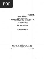 Is 1852 PDF | PDF | Engineering Tolerance | Rolling (Metalworking)