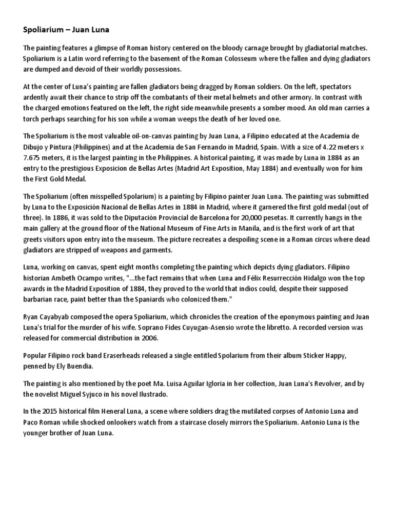 Cpar Spoliarium | PDF