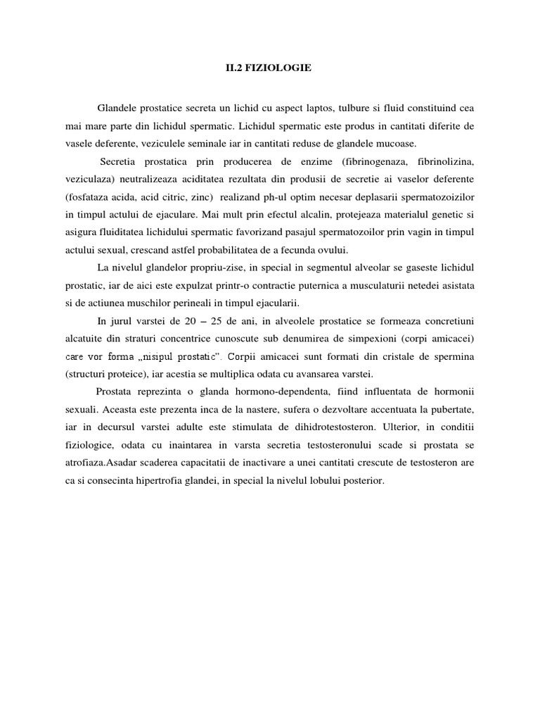 Fiziologia Prostatei | PDF