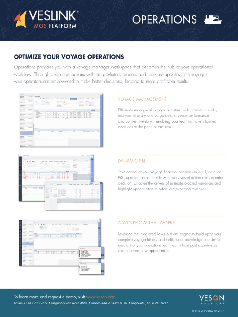 Veson Nautical VIP Operations | PDF