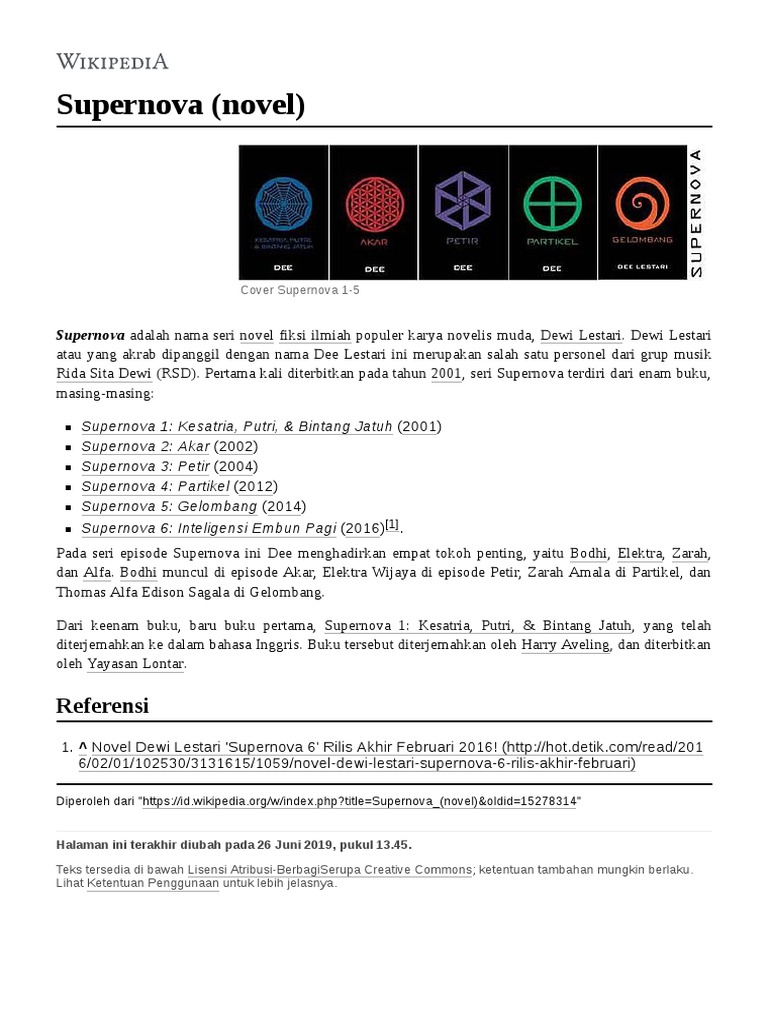 Supernova (Novel) | PDF