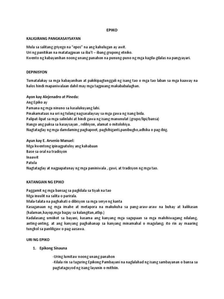 Epiko | PDF