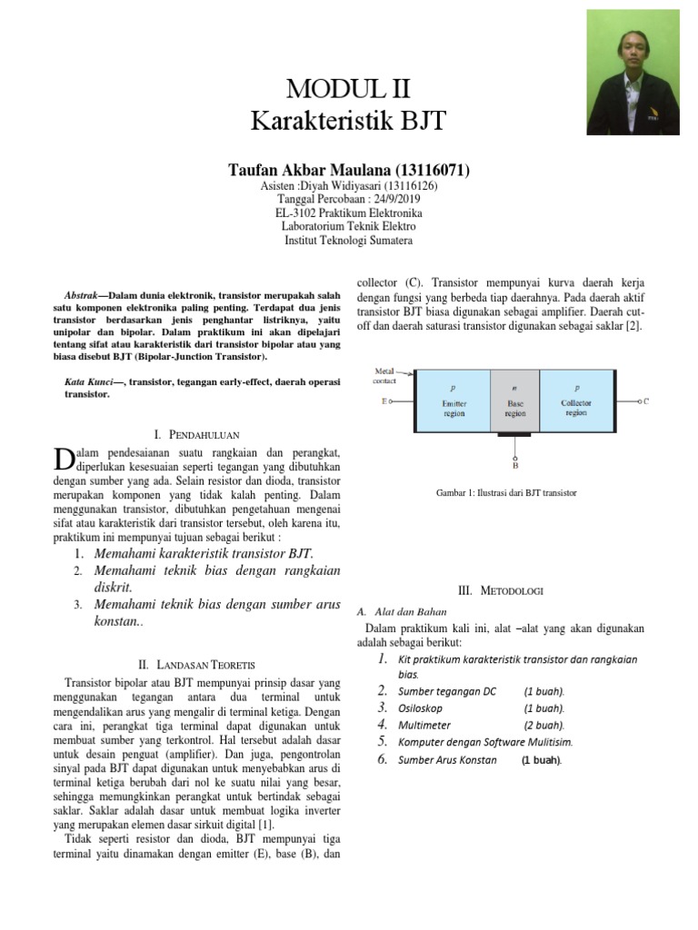 Karakteristik Transistor BJT | PDF