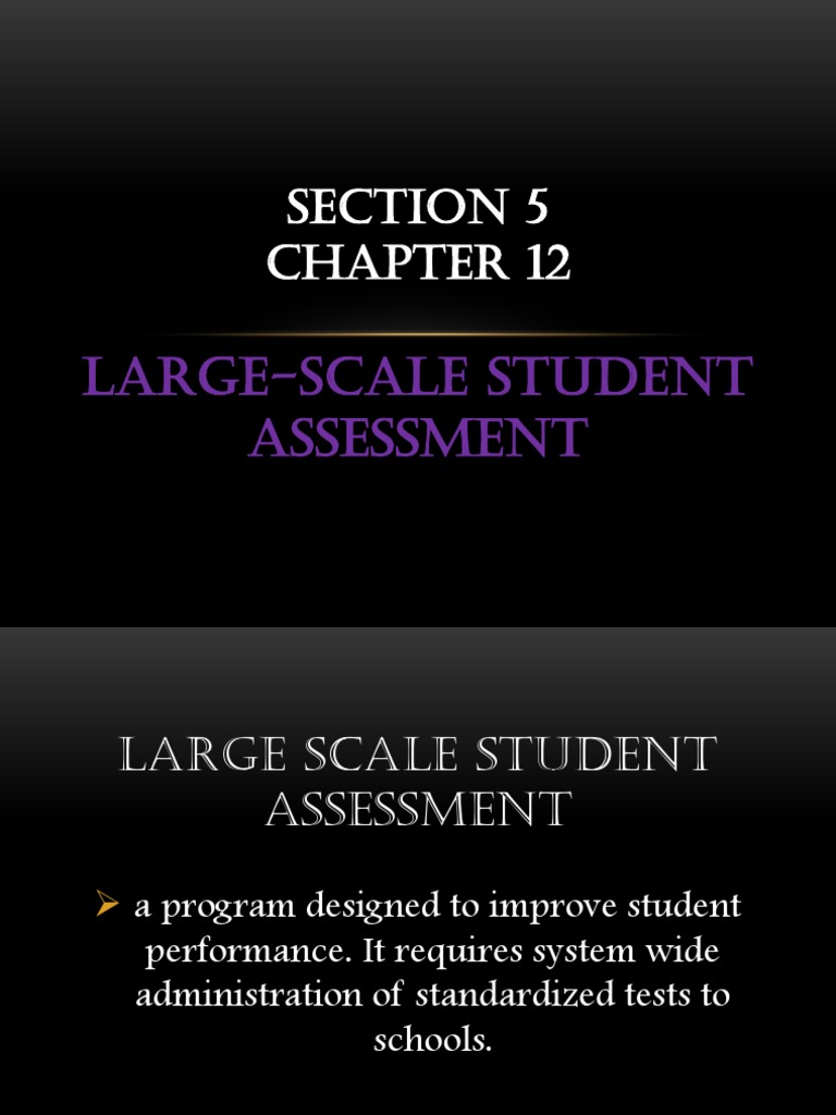 Large-Scale Student Assessment Overview | PDF | Career & Growth