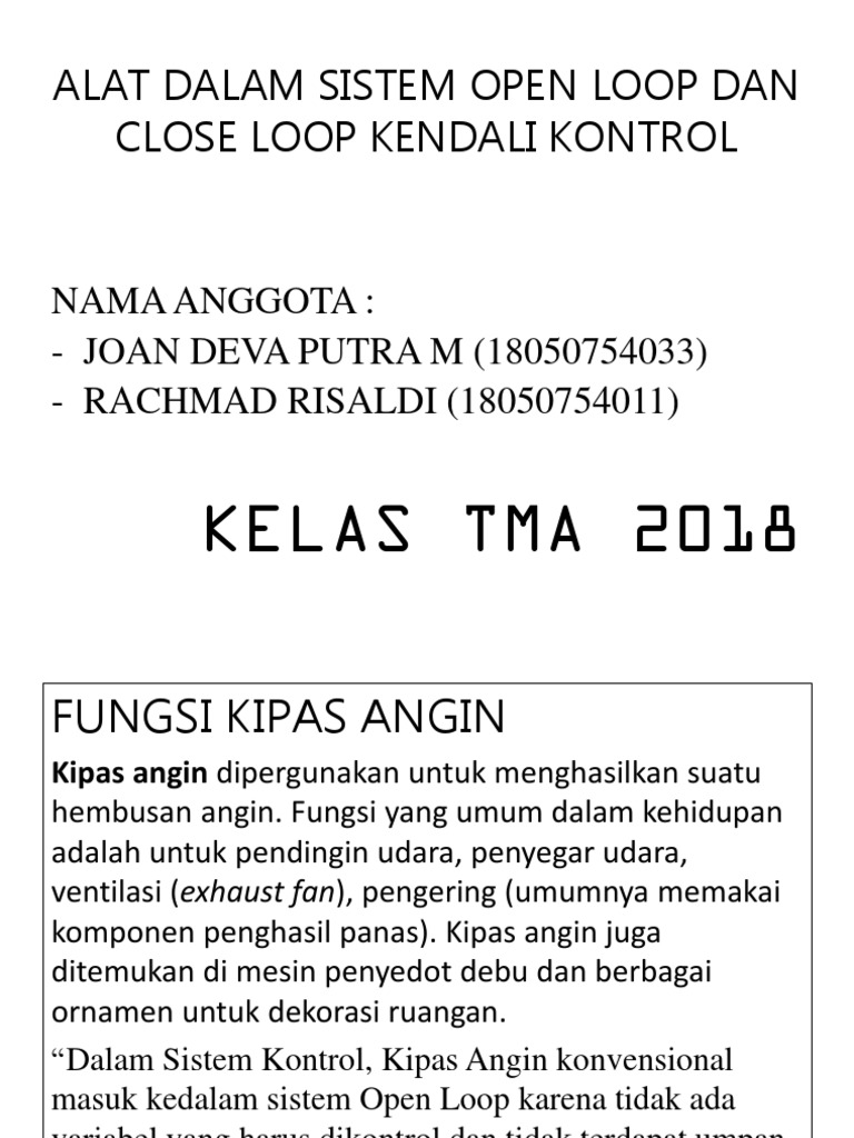 Alat Dalam Sistem Open Loop Dan Close Loop | PDF