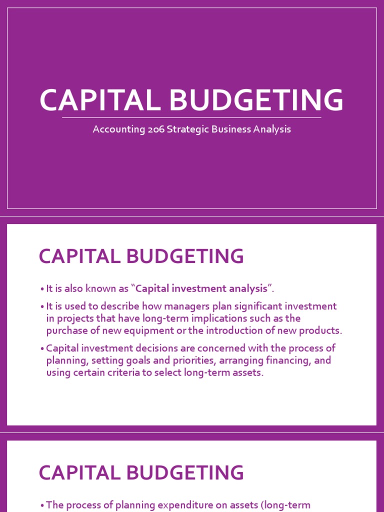 Capital Budgeting: A Comprehensive Guide | PDF | Business | Finance ...