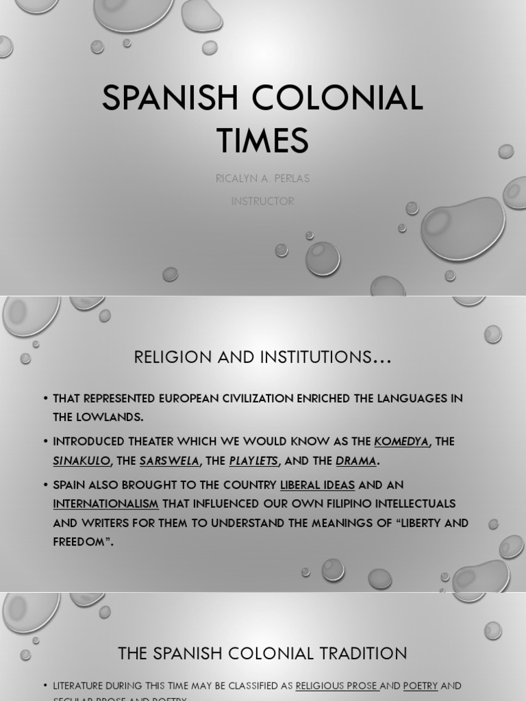 Spanish Colonial Times | PDF | Poetry | Philippines