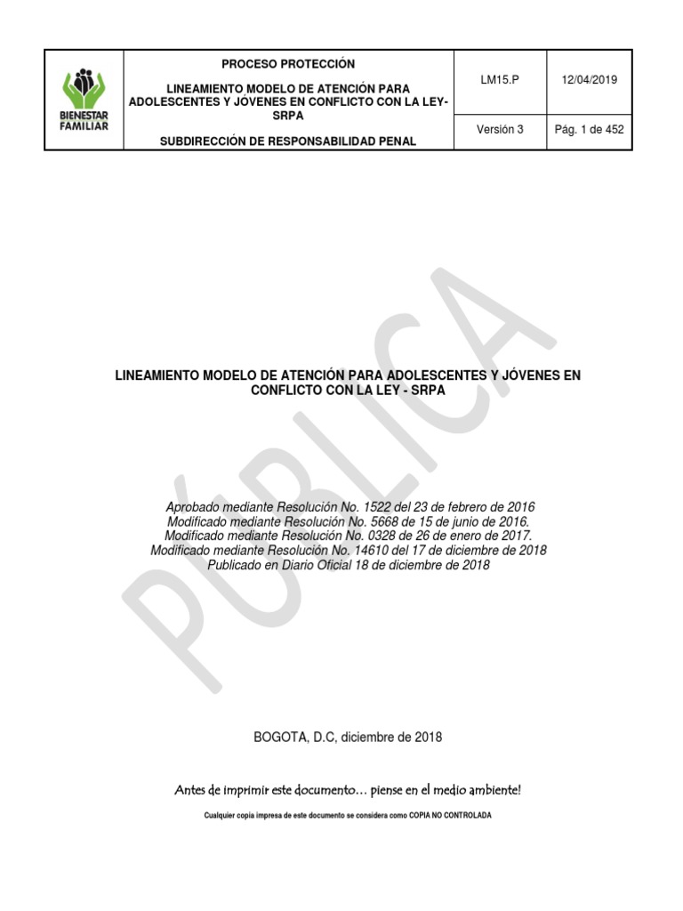 lm15.p Lineamiento Modelo de Atencion para Adolescentes y Jovenes en ...