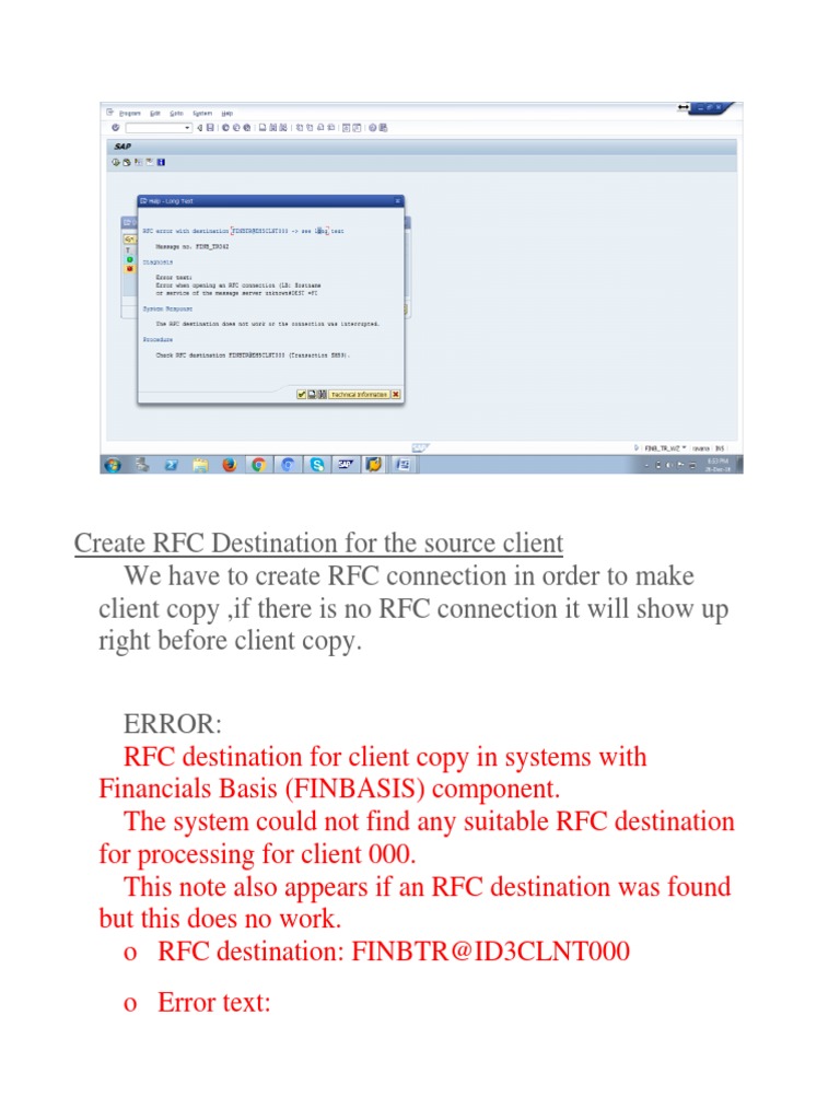 Error RFC Finb | PDF