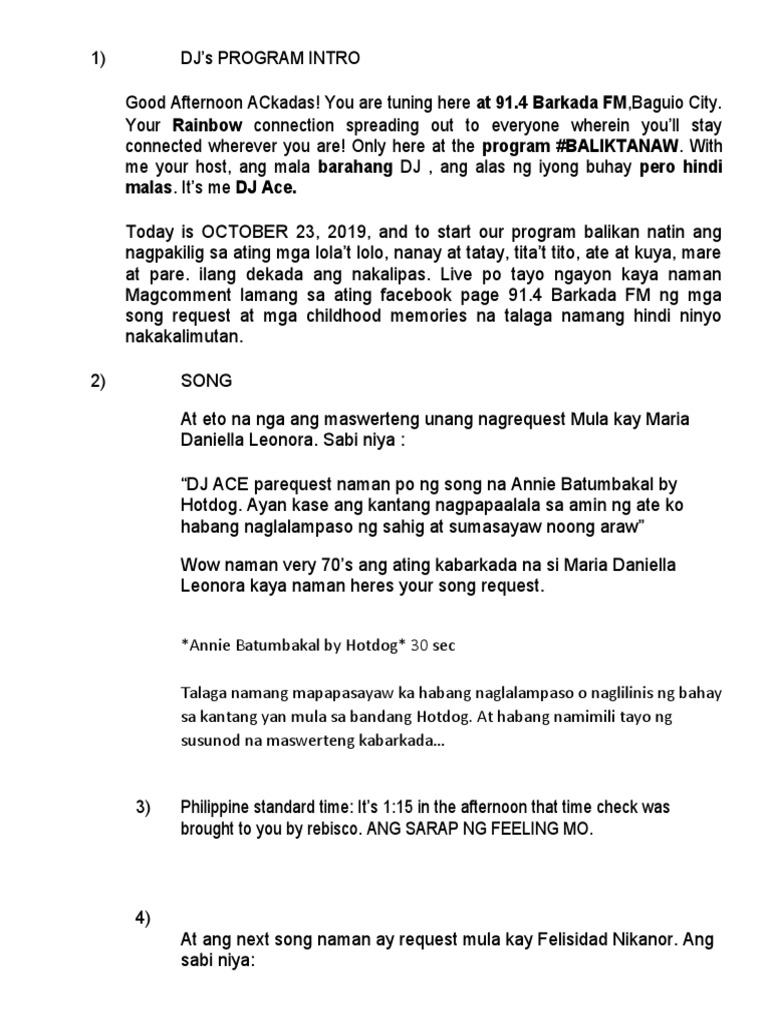 DJ AC Script | PDF