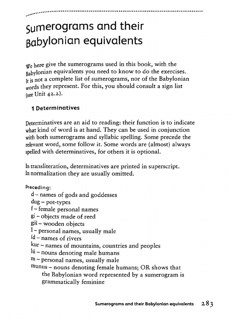 Teach Yourself Complete Babylonian - Reference | PDF