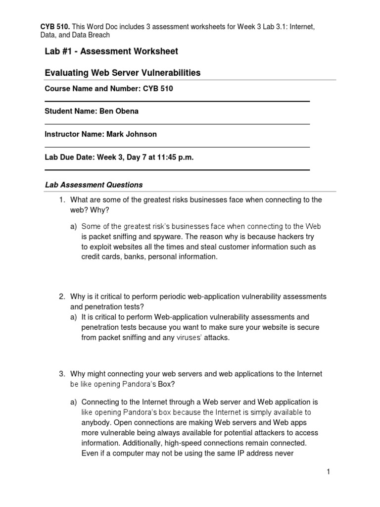 Lab3 1worksheet | PDF | Websites | World Wide Web
