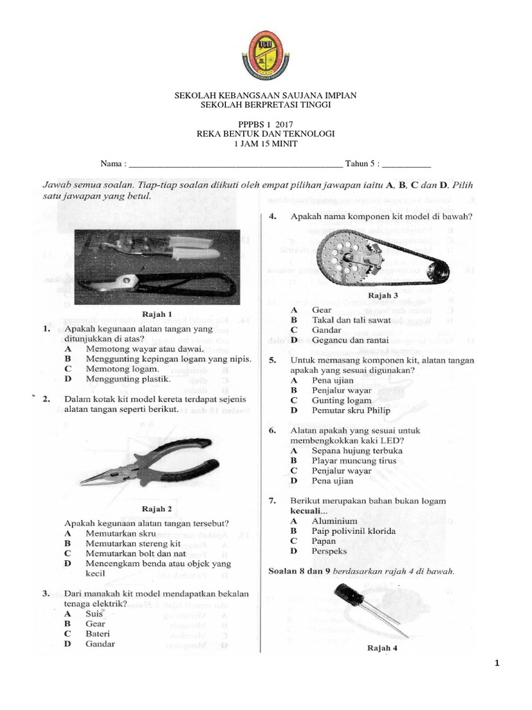 Soalan RBT Tahun 5 2017 | PDF