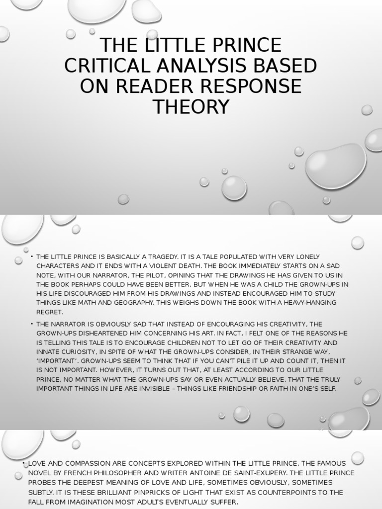 The Little Prince Critical Analysis Based On Reader | PDF | The Little ...
