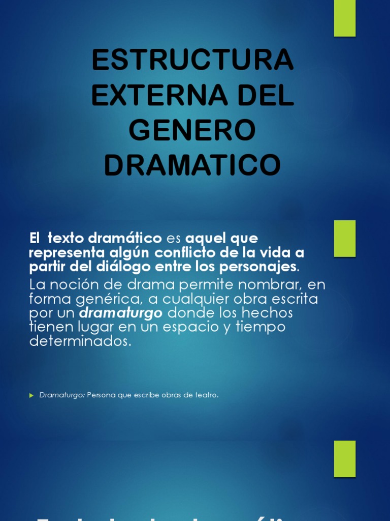 Estructura Externa del Género Dramático | PDF