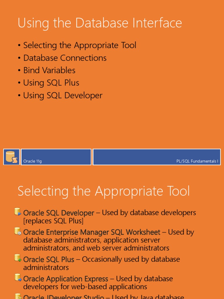 02 - PL-SQL Fundamentals I - Database Tools | PDF | Pl/Sql | Databases