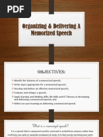 Memorized Speech | PDF | Speech | Memory