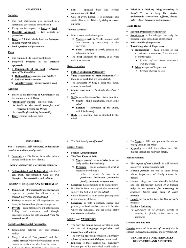 UTS Lesson 1: Understanding the Self | PDF | Self | Philosophy Of Self