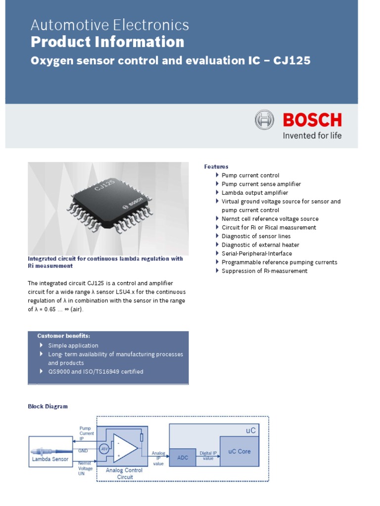 cj125 Product Info 2019-02 | PDF | Amplifier | Electronic Circuits