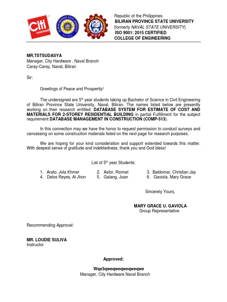 Approval Letter-City Hardware | PDF