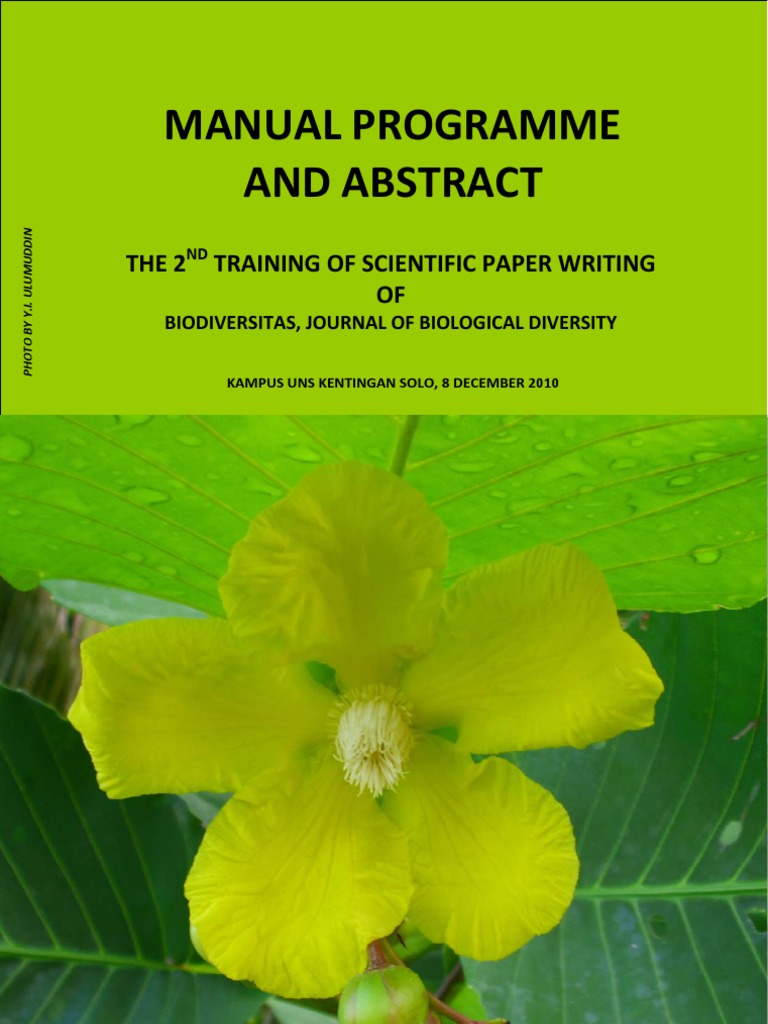 The 2ND Training of Scientific Paper Writing of Biodiversitas, Journal ...