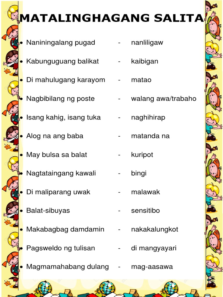 Matalinghagang Salita | PDF