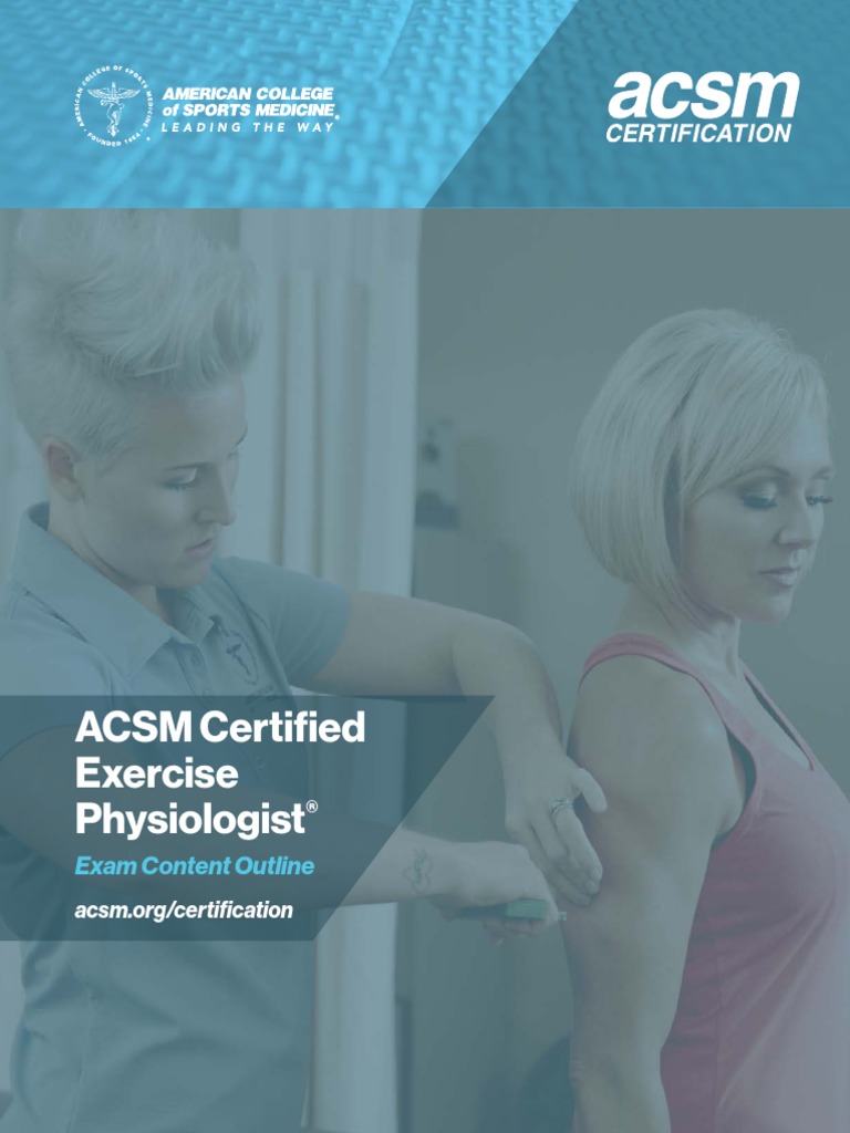Acsm Cep Exam Content Outline (2018) | PDF