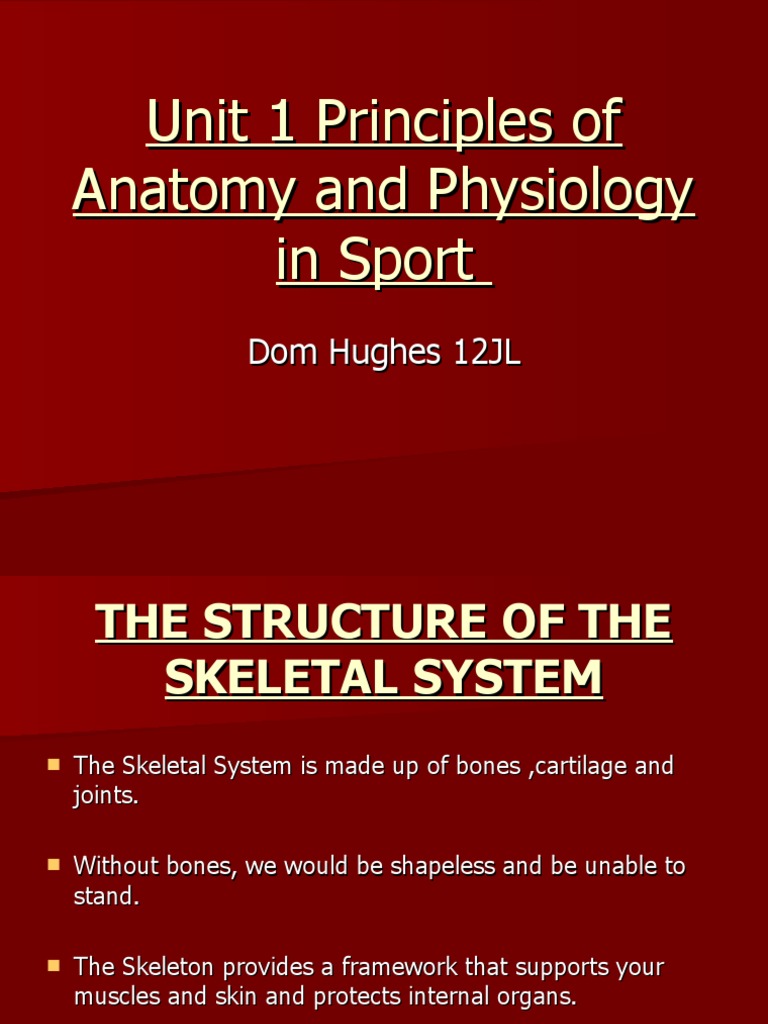 Unit 1 Principles of Anatomy and Physiology in Sport | PDF ...