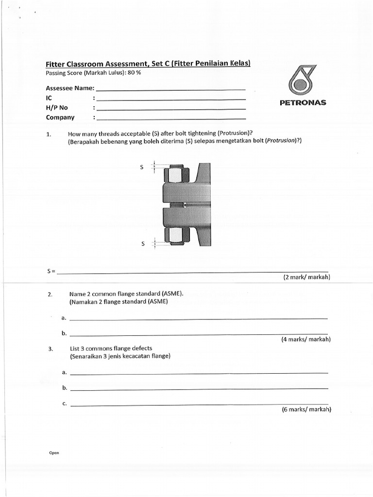 Exam Mech Fitter | PDF