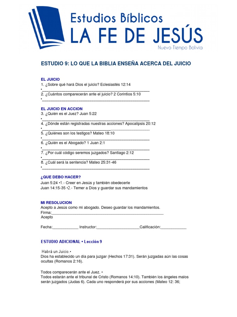 Guía Bíblica del Juicio Divino | PDF