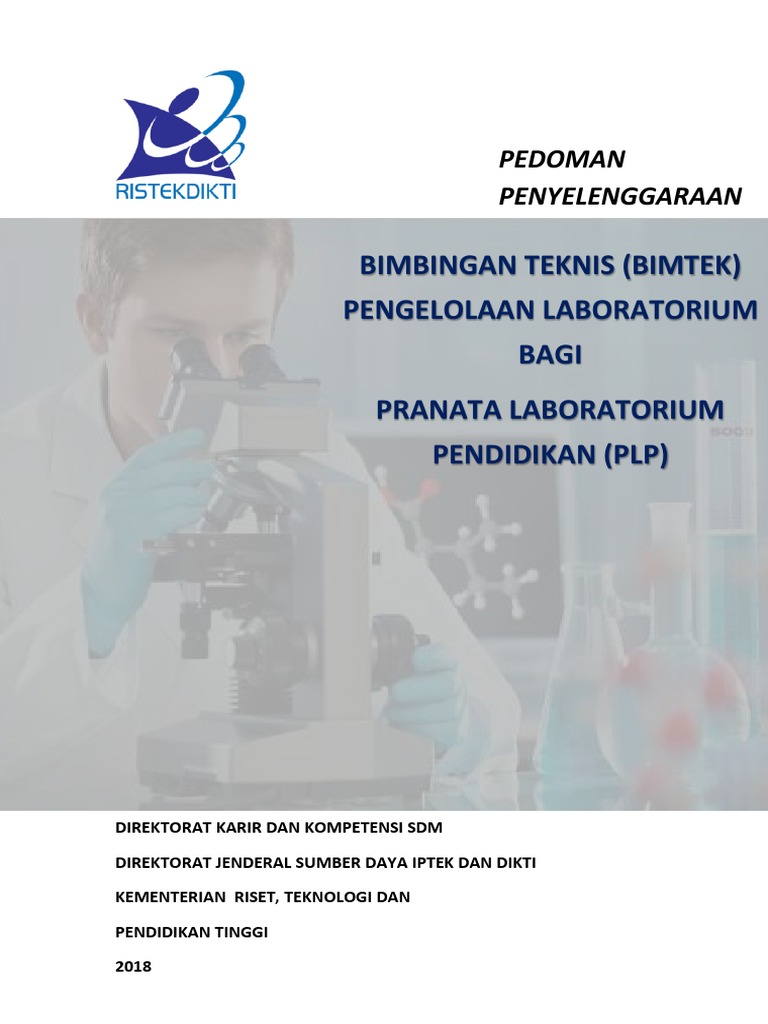Pedoman Penyelenggaraan Bimbingan Teknis Pengelolaan Laboratorium bagi Pranata Laboratorium ...