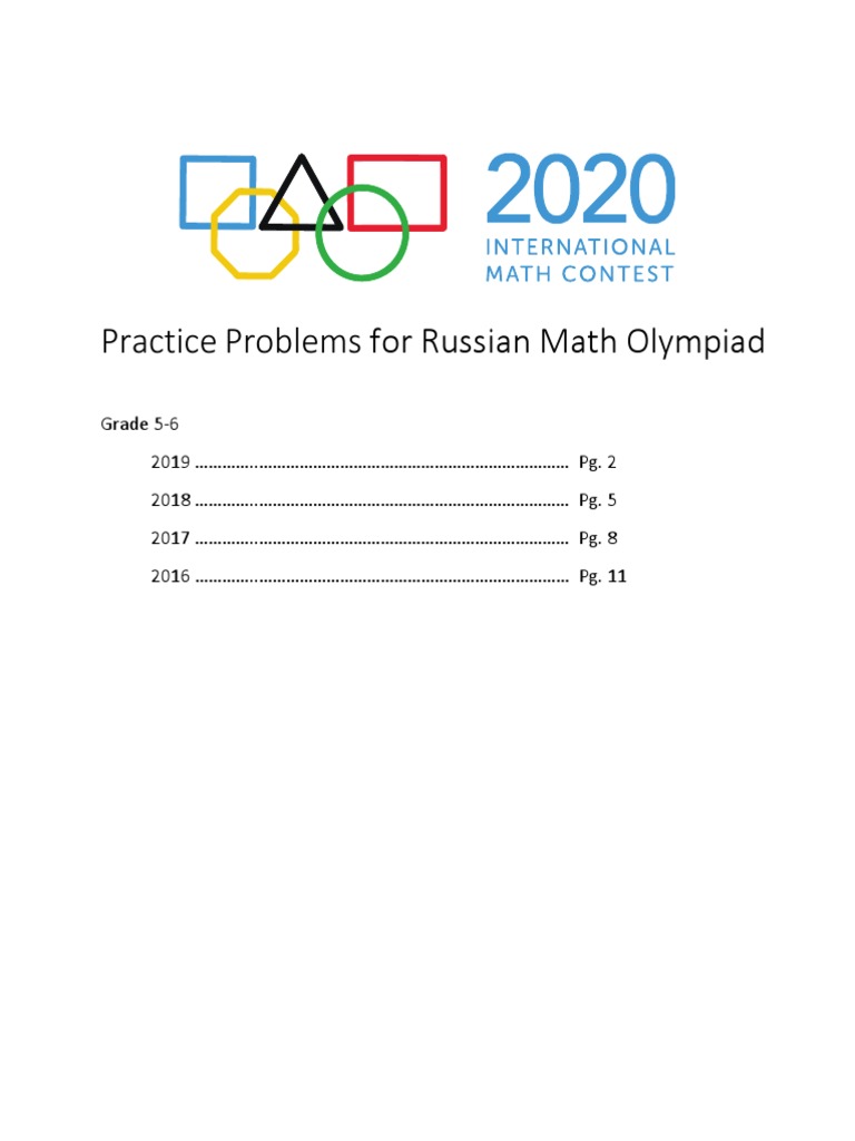 RSM STD 5-6 Practice Test | PDF