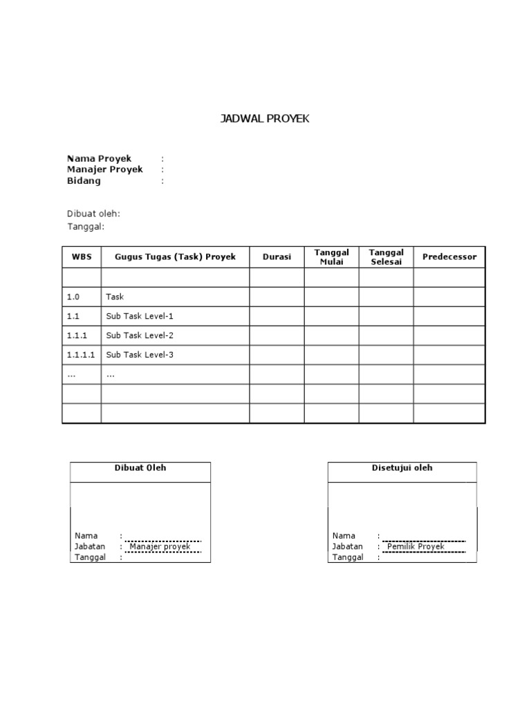 Plan-03 Jadwal Proyek | PDF
