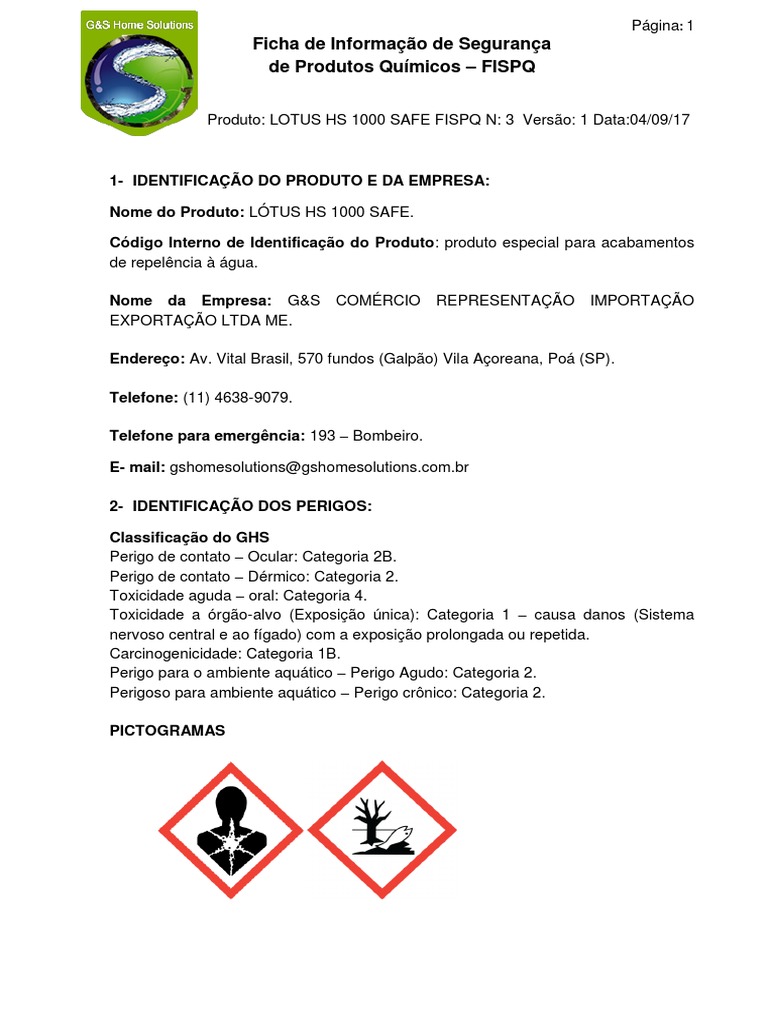 9 - Fispq Lotus HS 1000 Safe | PDF
