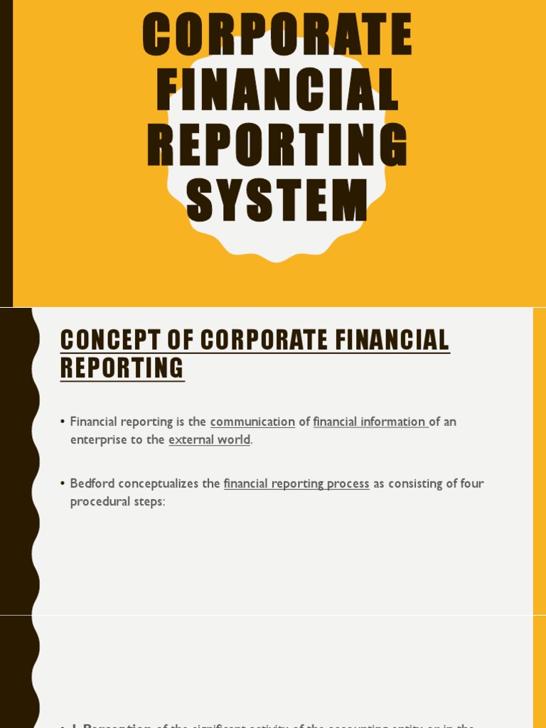 Financial Reporting System | PDF | Finance & Money Management | Law