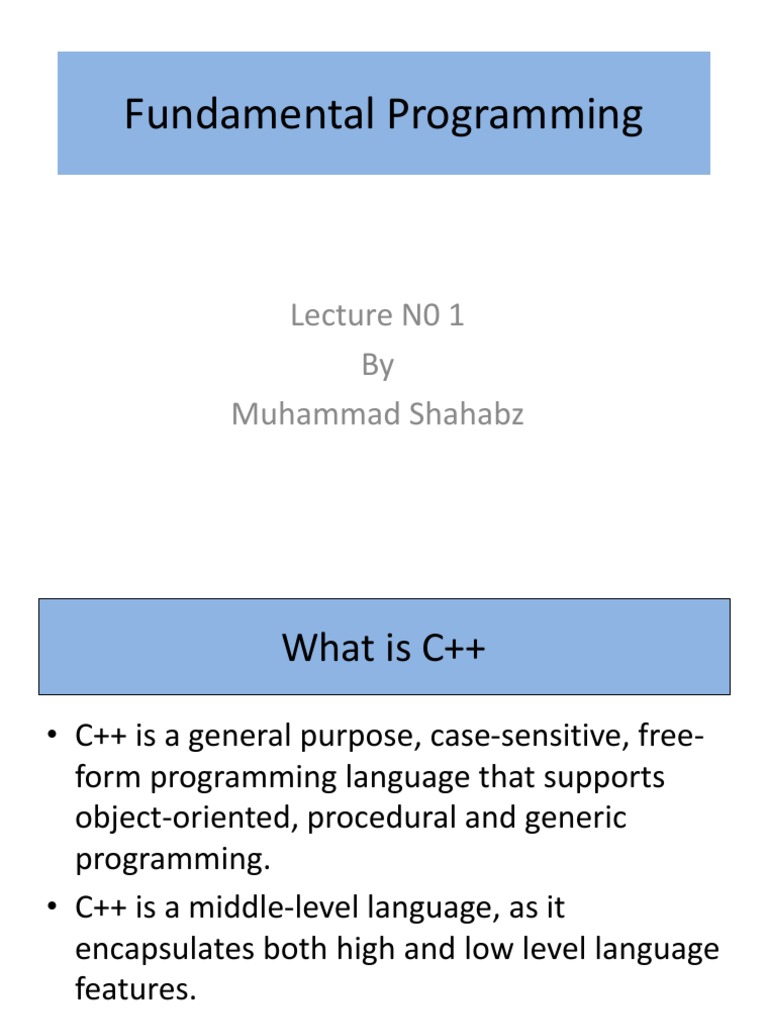 Fundamental Programming 1 | PDF
