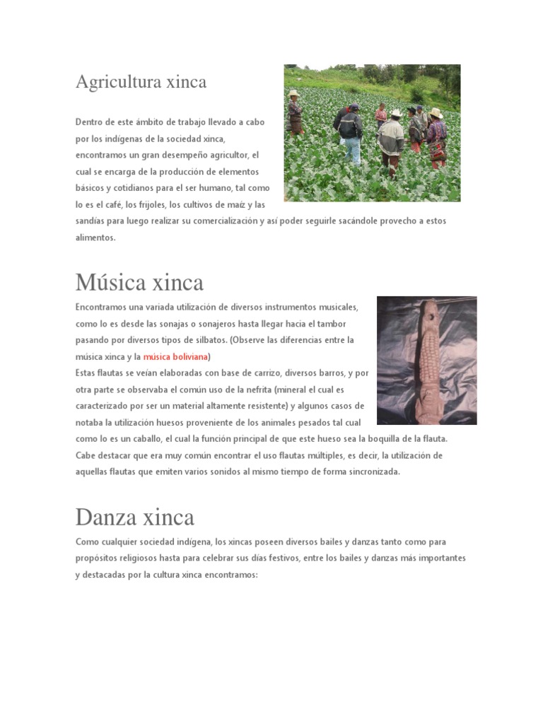 Agricultura Xinca | PDF | Flauta | Bailes