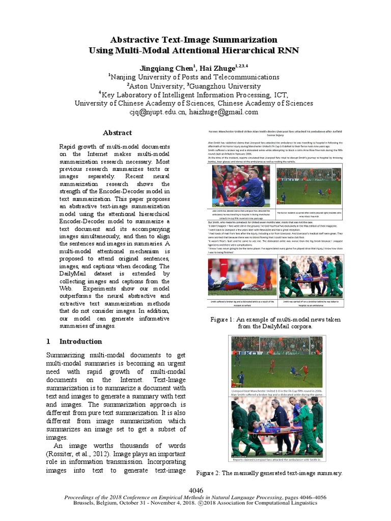 Image-Text Summarization PDF | PDF | Cybernetics | Areas Of Computer ...