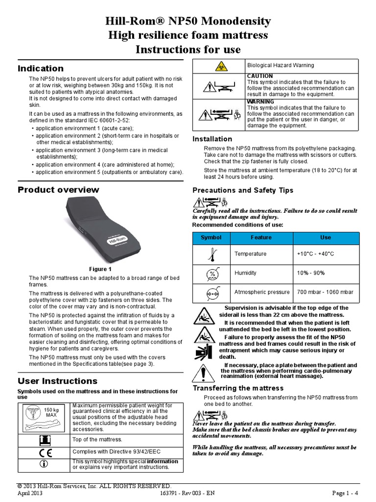 NP50 | PDF | Disinfectant | Mattress