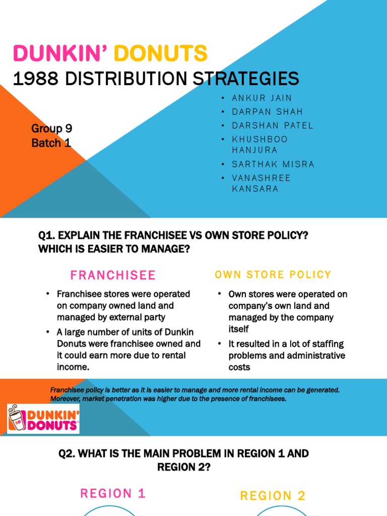 Dunkin' Donuts - Group9 - Batch1 | PDF | Franchising | Economies