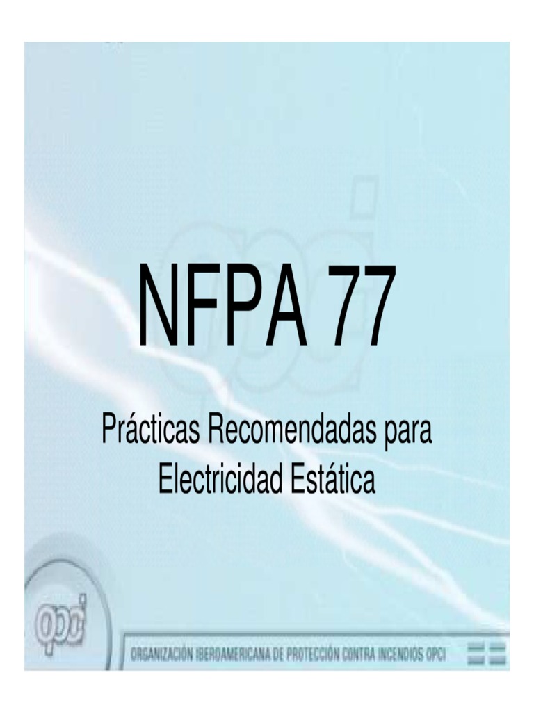 Nfpa 77 - 2010 PDF | PDF | Electrostática | Electricidad