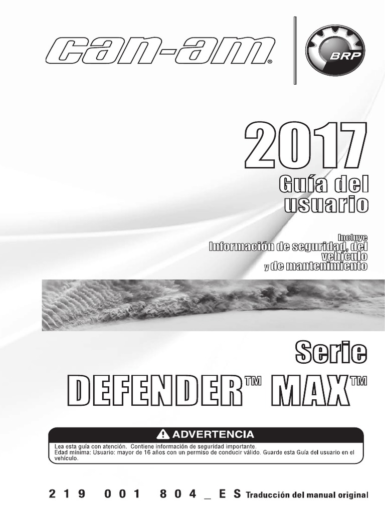 Can-Am Defender 2017 PDF | PDF | Tracción en las cuatro ruedas | Eje