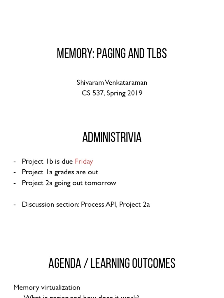 VM Paging | PDF | Cpu Cache | Computer Memory