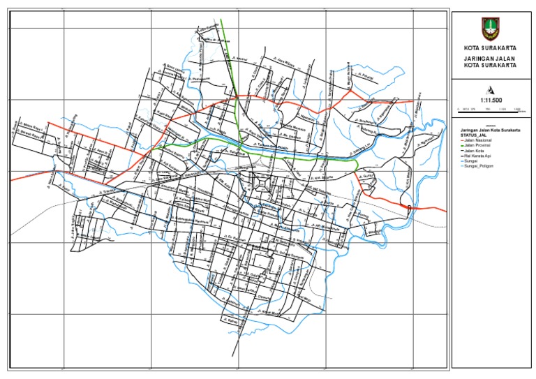 Peta Jaringan Jalan Kota Surakarta (A0) | PDF