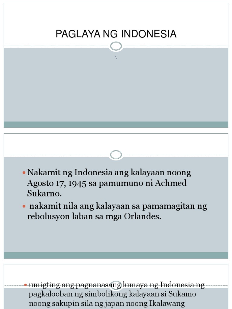 Paglaya NG Indonesia | PDF