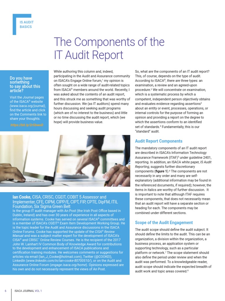 The Components of The IT Audit Report - Joa - Eng - 0120 PDF | PDF