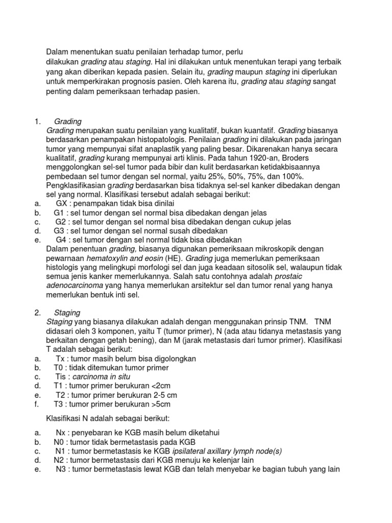 Grading Dan Staging | PDF