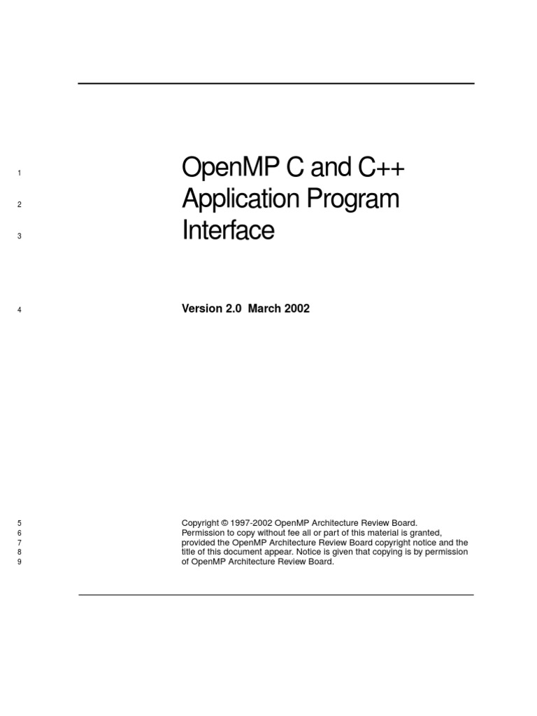 Openmp C and CPP API | PDF