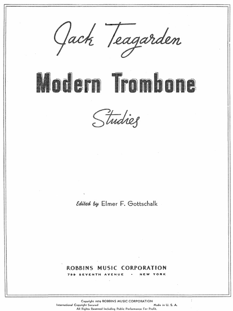Teagarden-Modern Trombone Studies | PDF