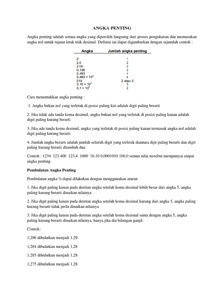 Angka Penting | PDF